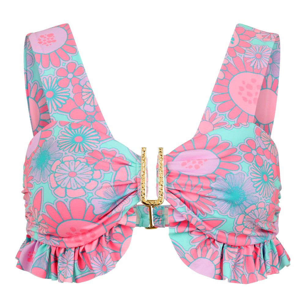 Princess Top - Aqua Bloom | Coasty Swim™